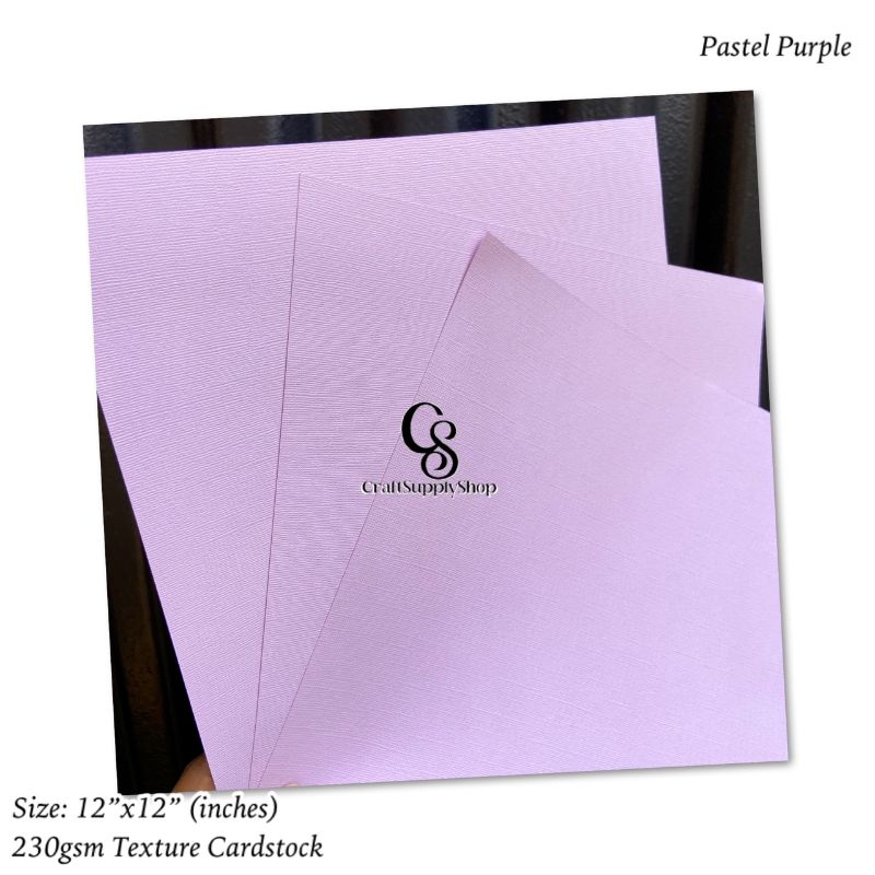230gsm Pastel Purple Textured Cardstock – 1pc - CraftSupplyHQ