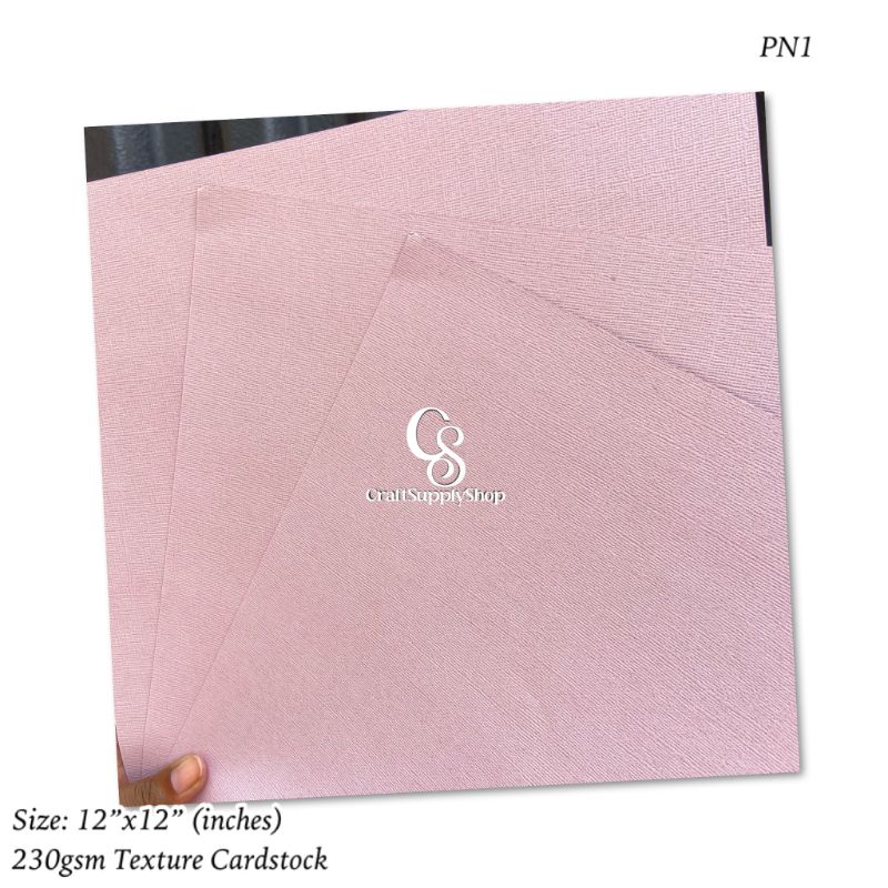 230gsm Pink Textured Cardstock – 1pc - CraftSupplyHQ