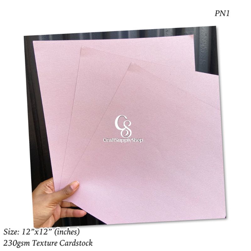230gsm Pink Textured Cardstock – 1pc - CraftSupplyHQ