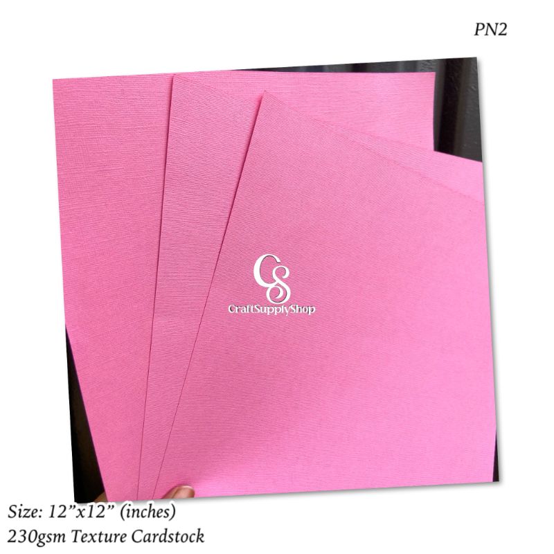230gsm Pink Textured Cardstock – 1pc - CraftSupplyHQ