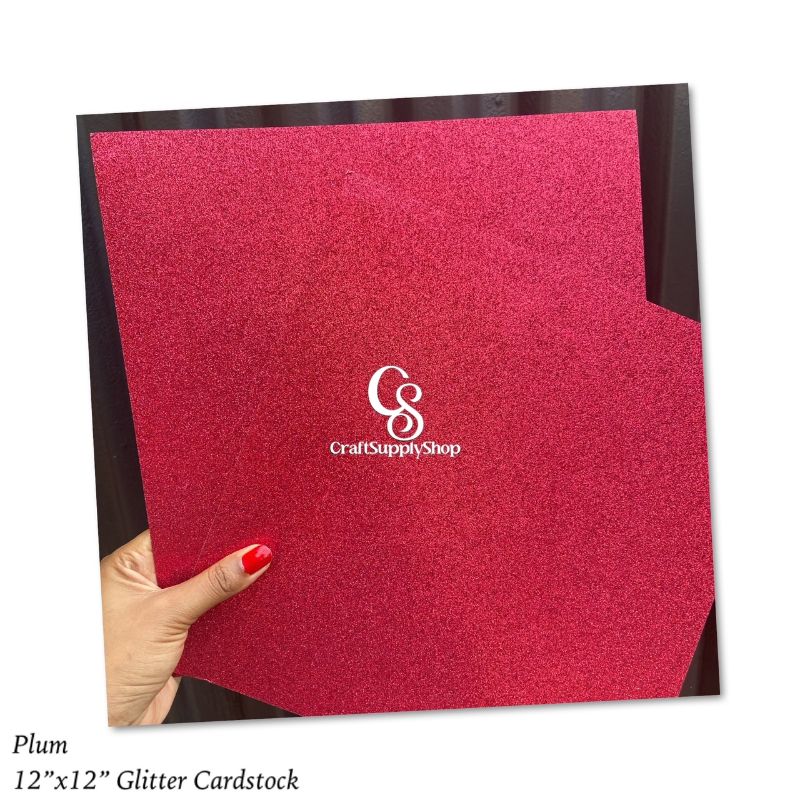 300gsm Mirror Glitter Cardstock – Bright Red 1pc - CraftSupplyHQ