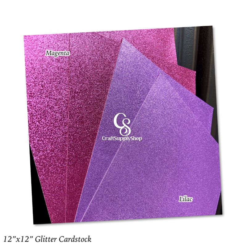300gsm Lilac Glitter Cardstock – 1pc - CraftSupplyHQ