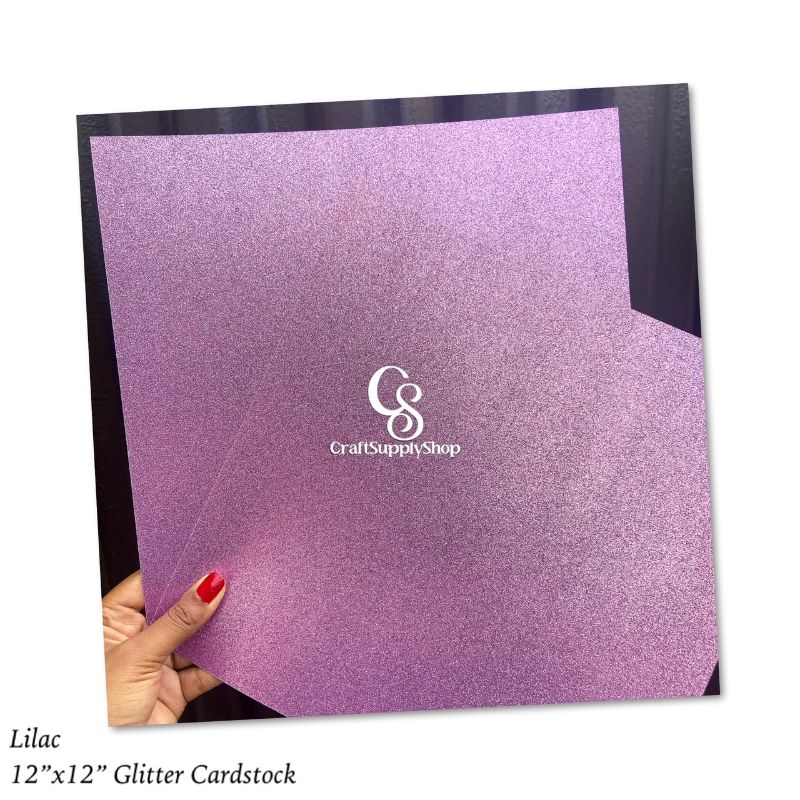 300gsm Lilac Glitter Cardstock – 1pc - CraftSupplyHQ
