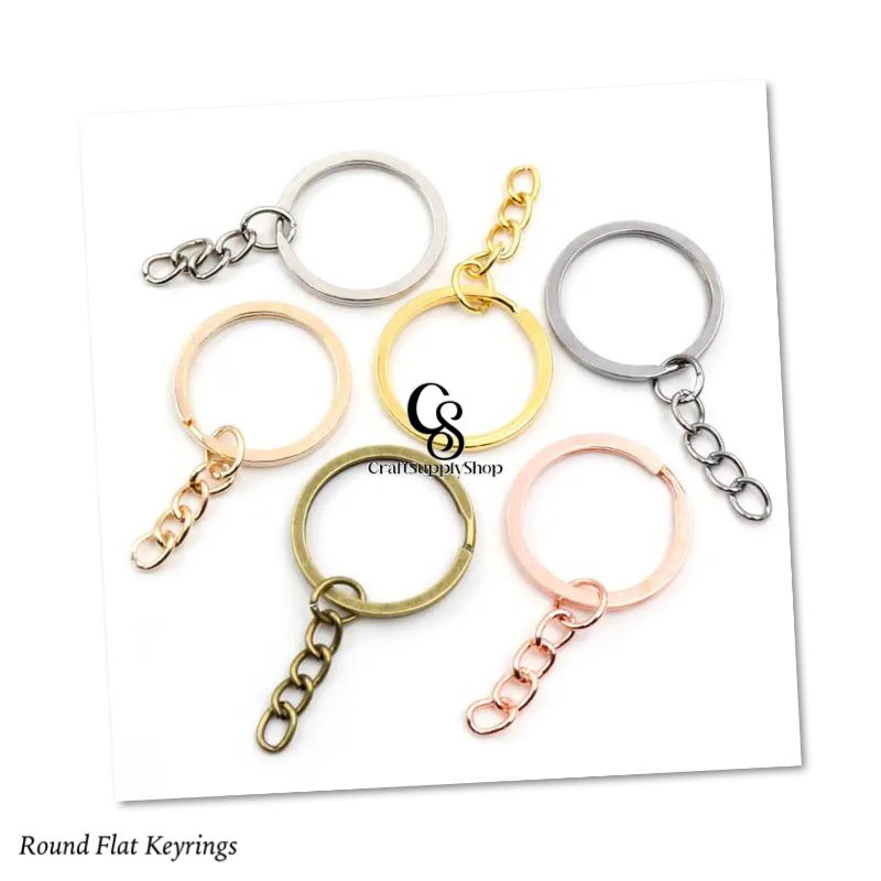 Round Flat Key Chain Rings - CraftSupplyHQ