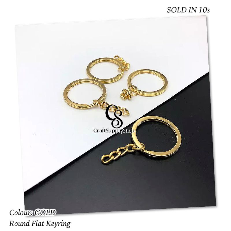 Round Flat Key Chain Rings - CraftSupplyHQ