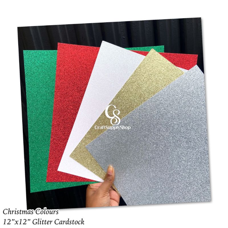 300gsm Silver Glitter Cardstock – 1pc - CraftSupplyHQ