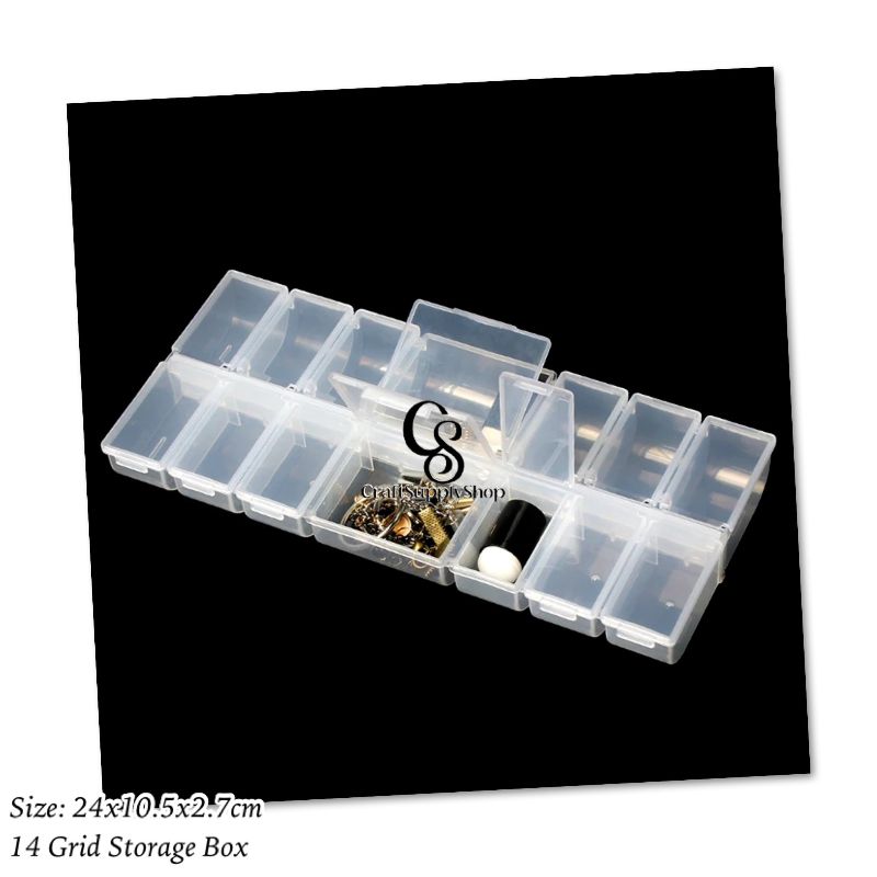 14 grid Storage Box - CraftSupplyHQ