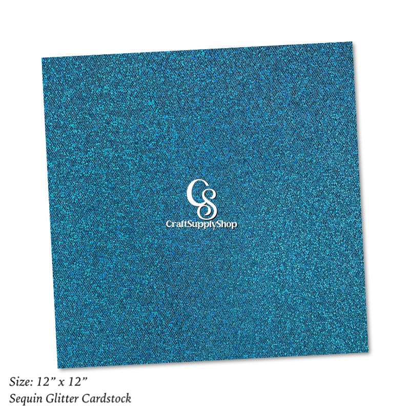 300gsm Royal Blue Sequin Glitter Cardstock – 1pc - CraftSupplyHQ