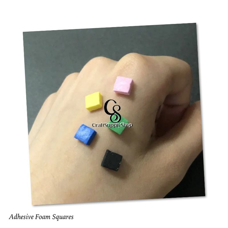 3mm Double sided Coloured Adhesive Foam Squares – CraftSupplyHQ