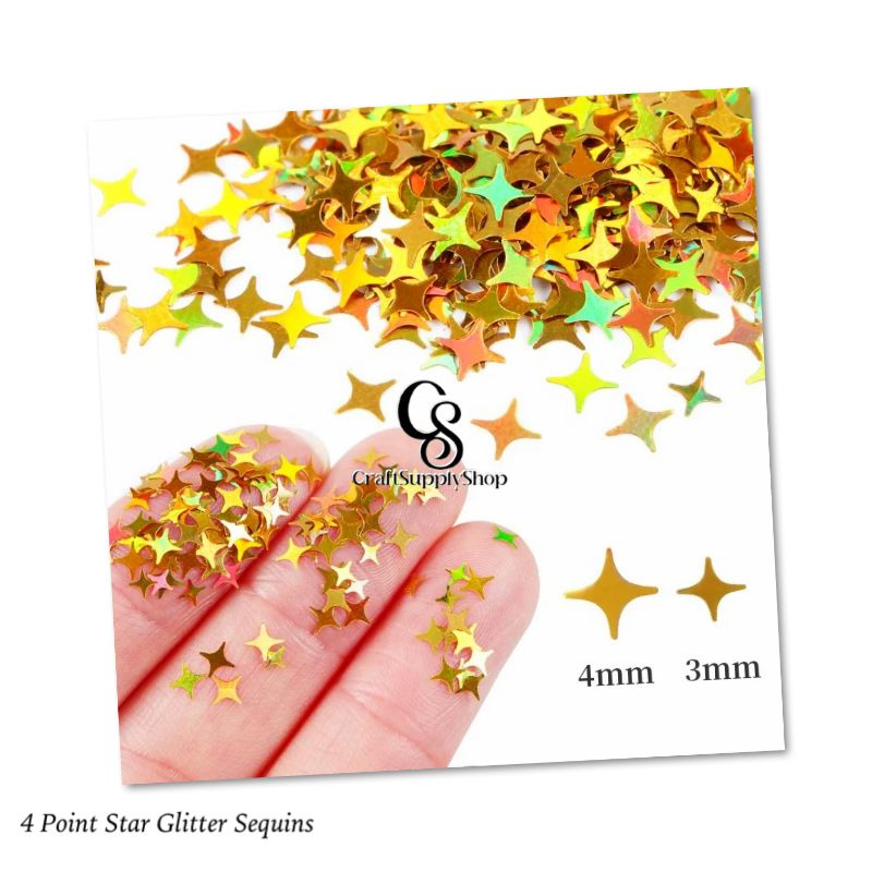 4 point Star Glitter Flakes – CraftSupplyHQ