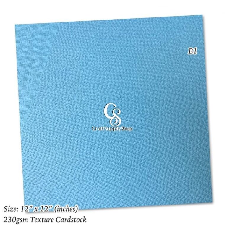 230gsm Blue Textured Cardstock – 1pc - CraftSupplyHQ