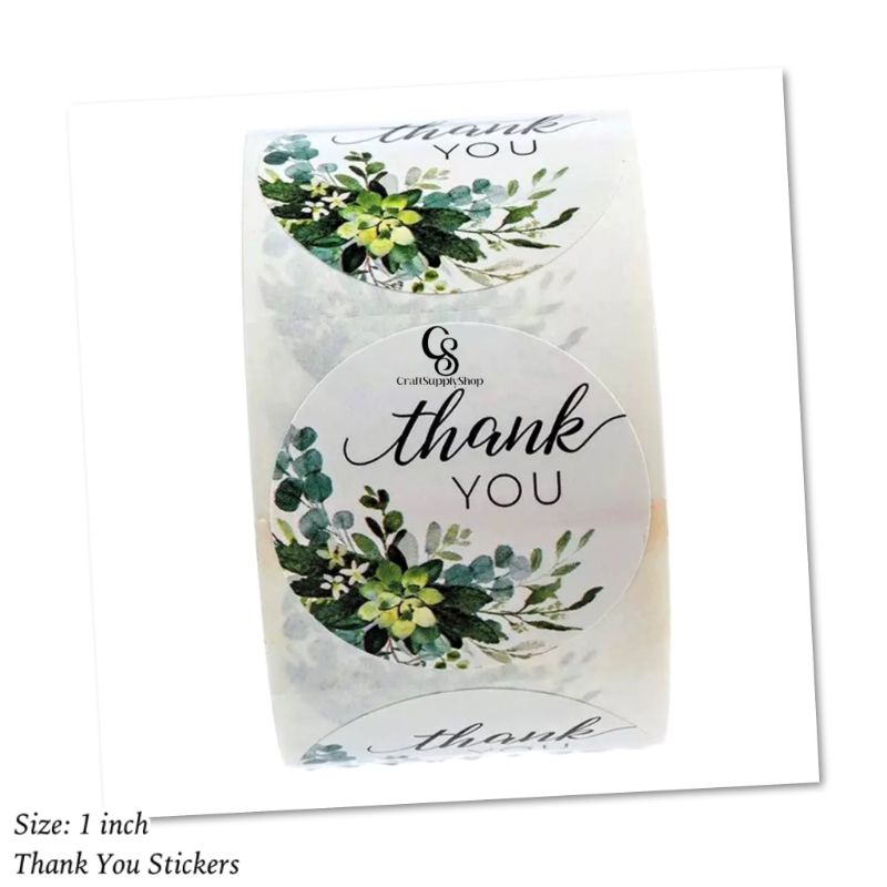 Floral Thank You Sticker Roll - CraftSupplyHQ