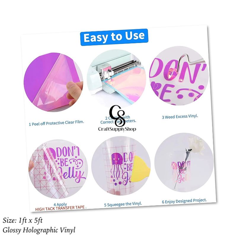 Glossy Gold Holographic Vinyl – CraftSupplyHQ