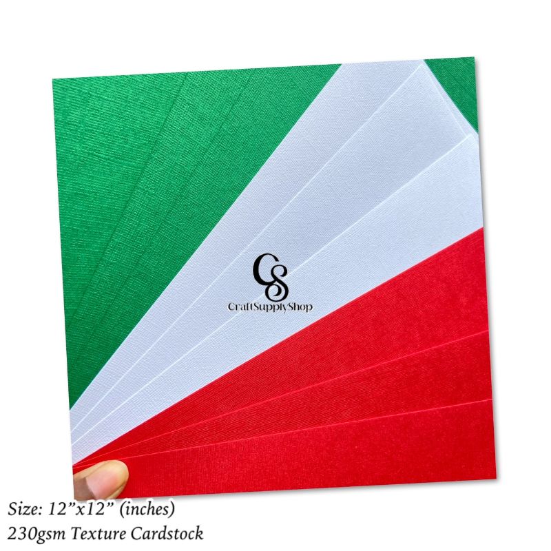 230gsm Red Textured Cardstock – 1pc – CraftSupplyHQ