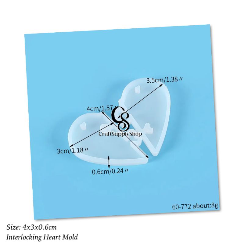 Interlocking Hearts Mould - CraftSupplyHQ
