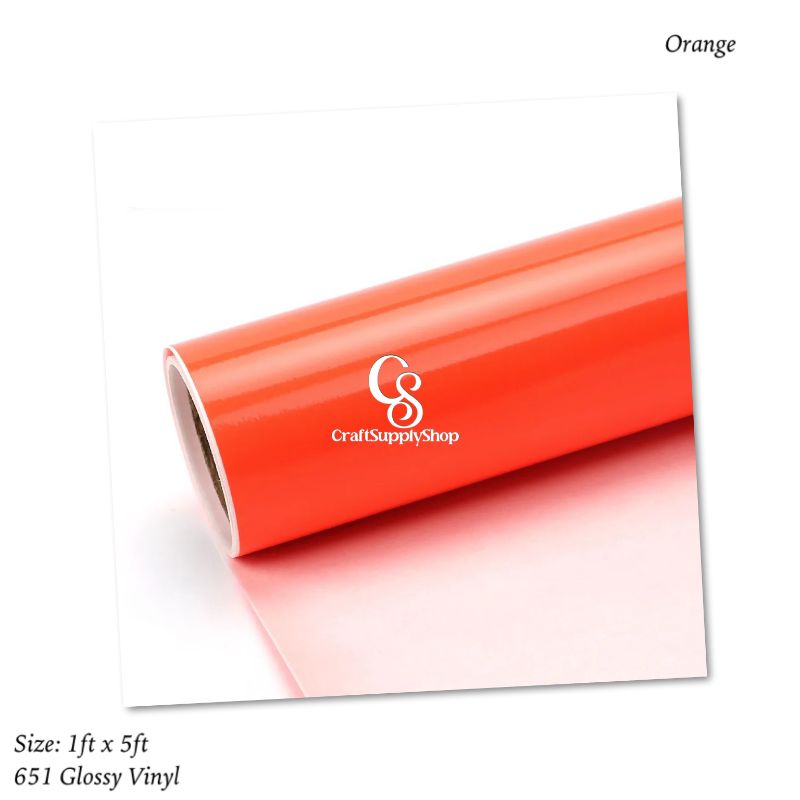 Glossy Orange Oracal 651 Permanent Vinyl - CraftSupplyHQ