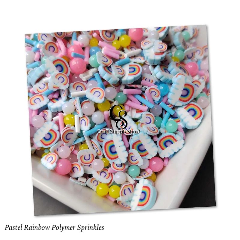 Pastel Rainbow Polymer Sprinkle Mix - CraftSupplyHQ