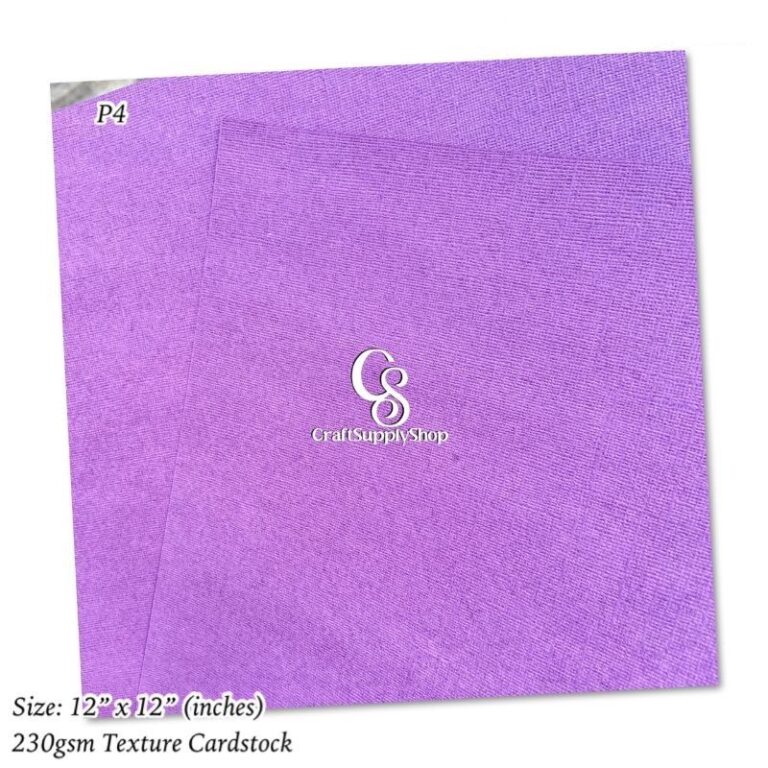 230gsm Purple Textured Cardstock – 1pc - CraftSupplyHQ