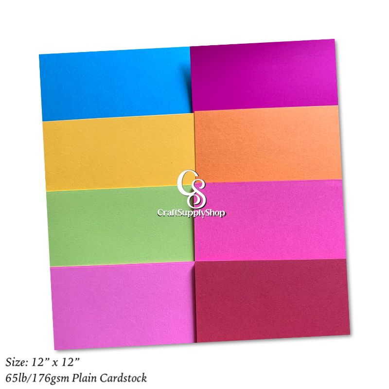 65lb/176gsm Plain Cardstock – 12″x12″ - CraftSupplyHQ
