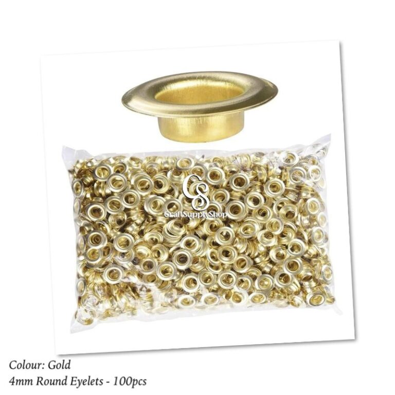4mm Metal Eyelet Grommets -100pcs Bag - CraftSupplyHQ