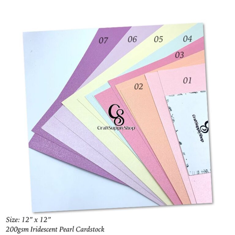 250gsm Iridescent Pearl Paper – 1pc - CraftSupplyHQ
