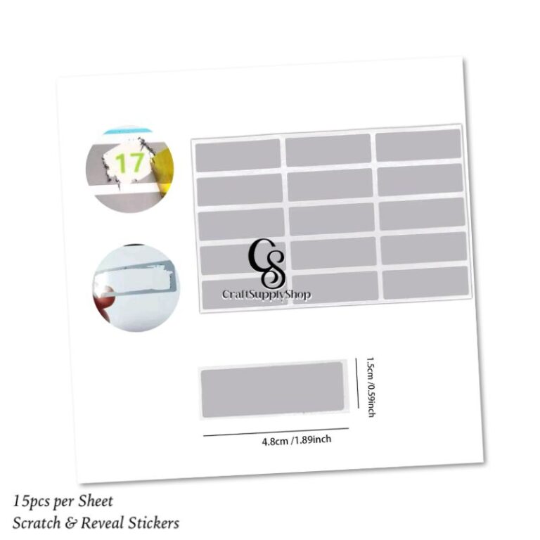 Rectangular Scratch Off Stickers - CraftSupplyHQ