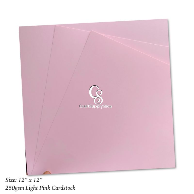 250gsm Light Pink Cardstock - CraftSupplyHQ