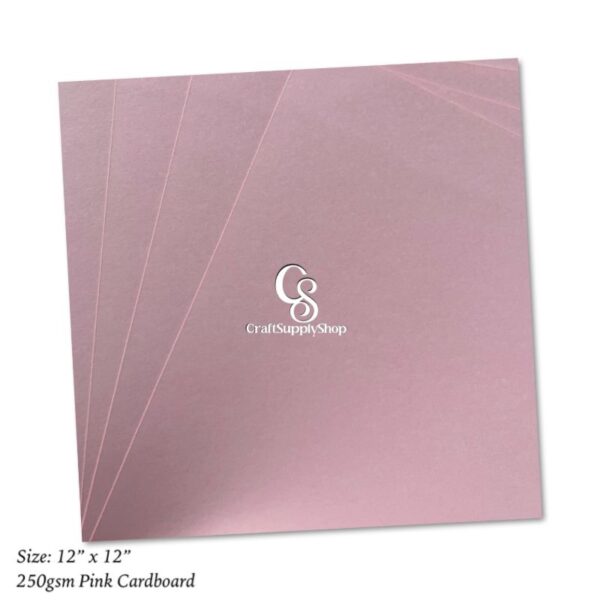 250gsm Pink Colour Cardboard Paper - CraftSupplyHQ