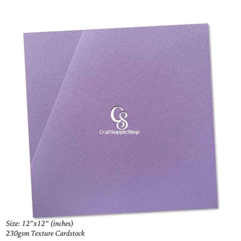 230gsm Lilac Crosshatch Texture Cardstock - CraftSupplyHQ
