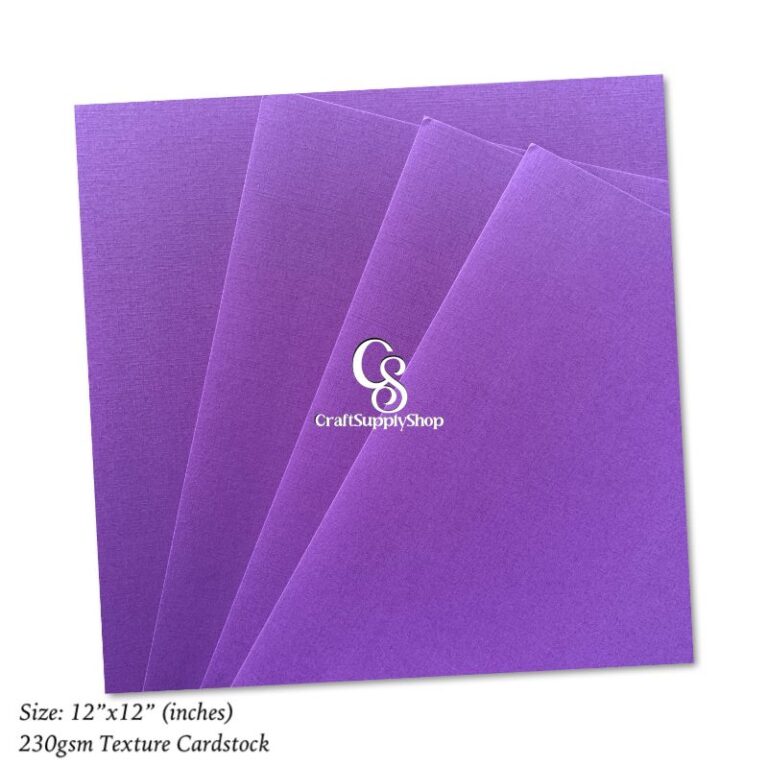 230gsm Purple Crosshatch Texture Cardstock - CraftSupplyHQ