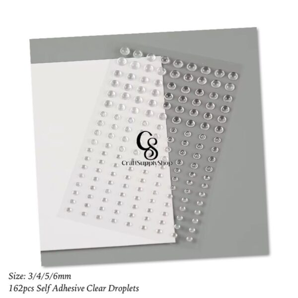 Clear Artificial Water Droplets Stickers - CraftSupplyHQ