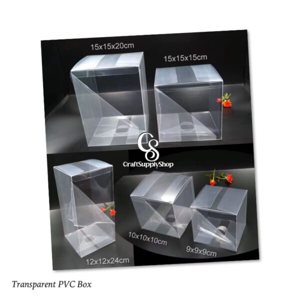Clear Plastic PVC Packaging Box – 10pcs - CraftSupplyHQ