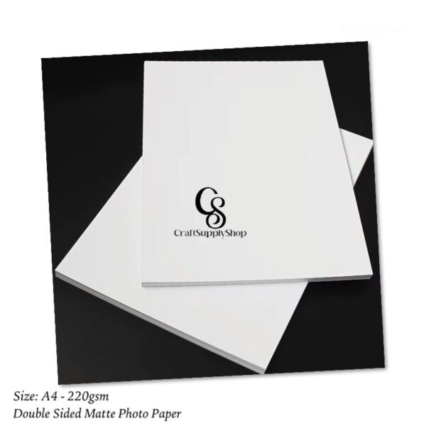 A4 Double sided Matte Photo Paper – 220gsm - CraftSupplyHQ